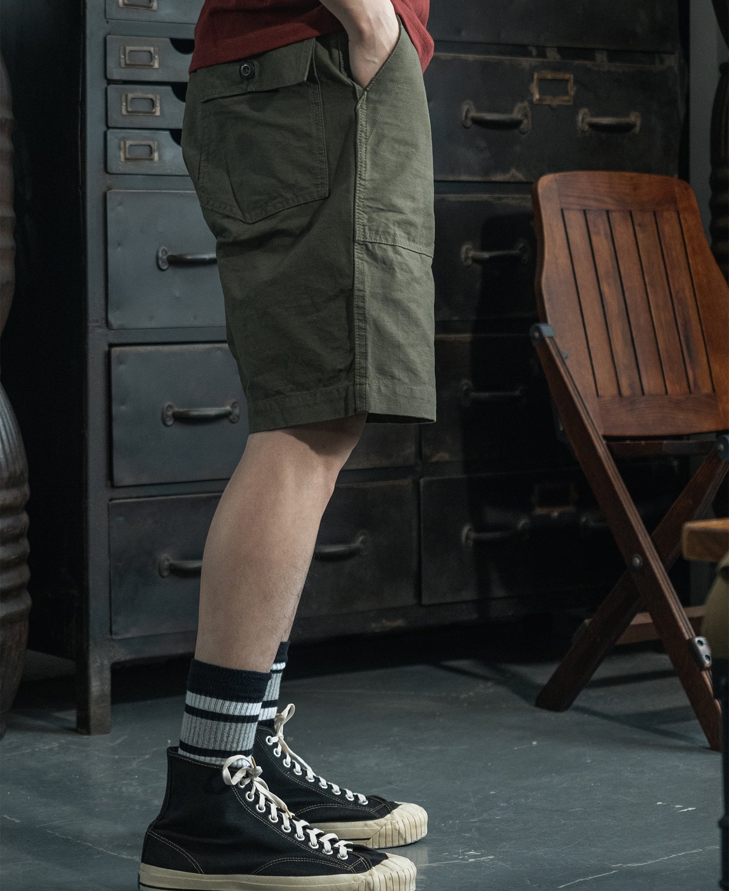 Vietnam War OG107 Army Fatigue Utility Cargo Shorts - Olive | Bronson ...