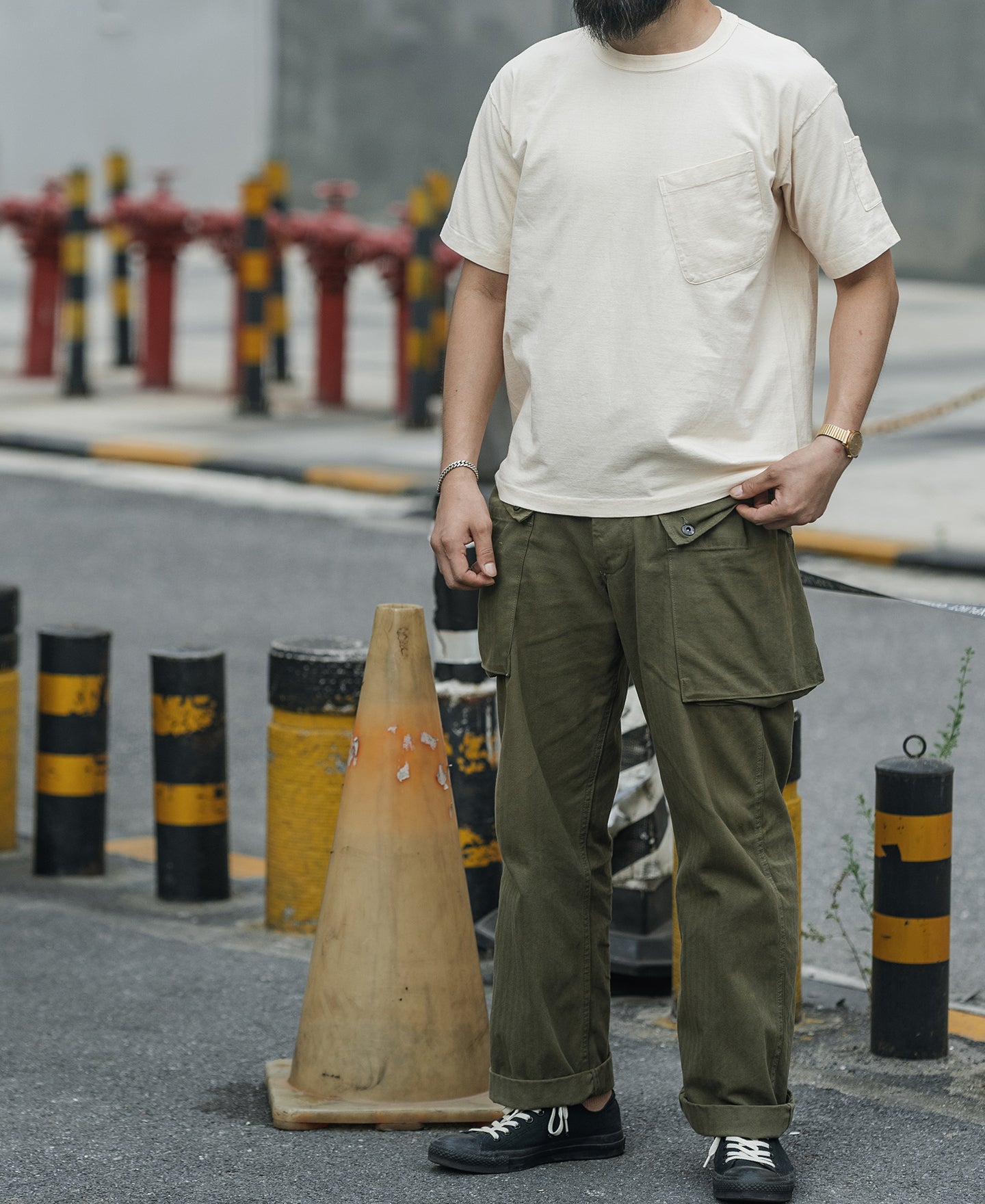 USMC P-44 HBT Utility Cargo Pants | Monkey Trousers | Bronson Mfg ...