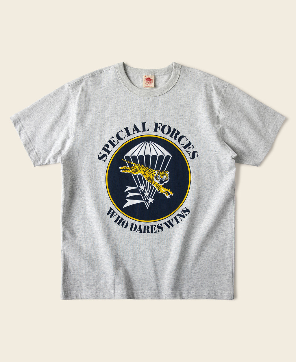 1960s Paratrooper & Tiger Print Military T-Shirt - Gray | Bronson Mfg ...