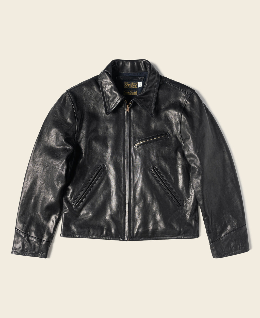 Lot 391 Men 40s Cossack Goatskin Leather Jacket - Black | Bronson Mfg ...