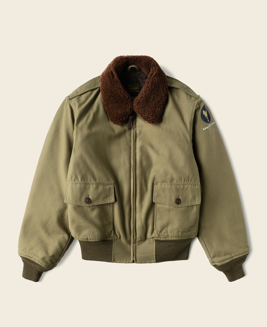 WWII 1943 USAAF Type B-10 Flight Bomber Jacket - Khaki l Bronson ...