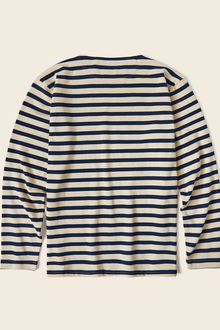 Breton Stripe Long Sleeve T-Shirt | French Sailor Striped Boat Neck Tee ...