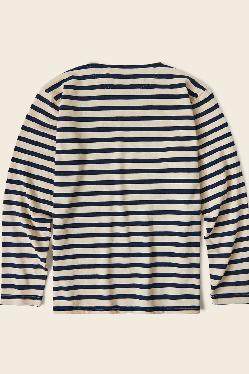 Breton Stripe Long Sleeve T-Shirt | French Sailor Striped Boat Neck Tee ...