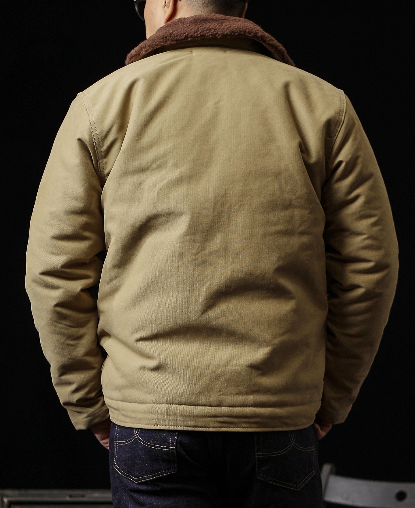 1940s US Navy N-1 Deck Jacket - Cost-effective Version - Khaki | Bronson - Bronson Mfg. Co.