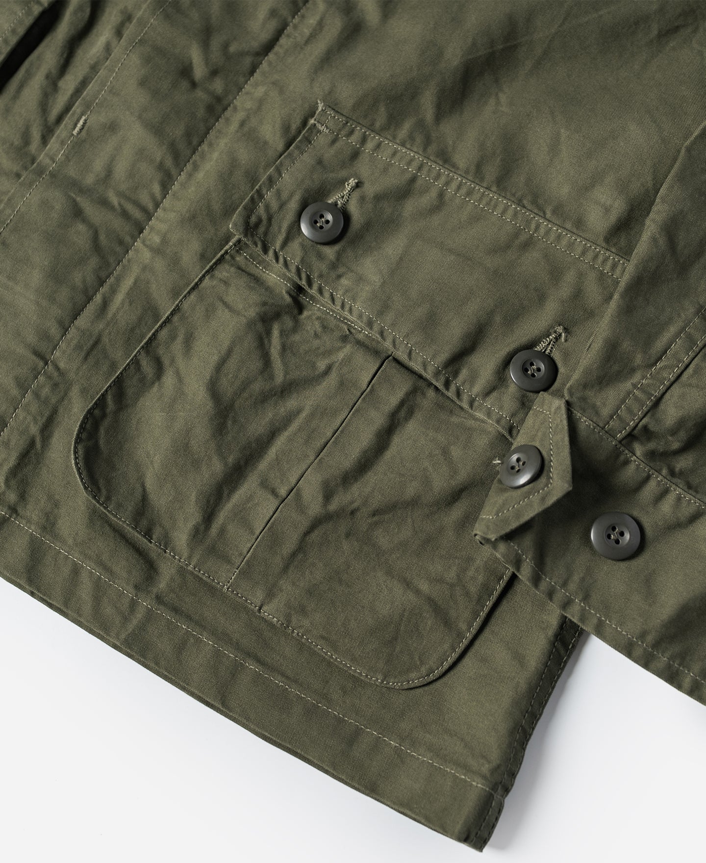 1963 1st Model Tropical Jungle Fatigue Cargo Jacket - Olive | Bronson ...
