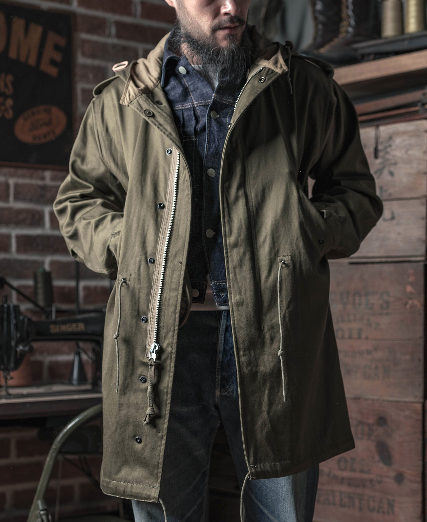 US Army M-1951 Parka - OD3 | Korean War M-51 Fishtail Jacket | Bronson ...