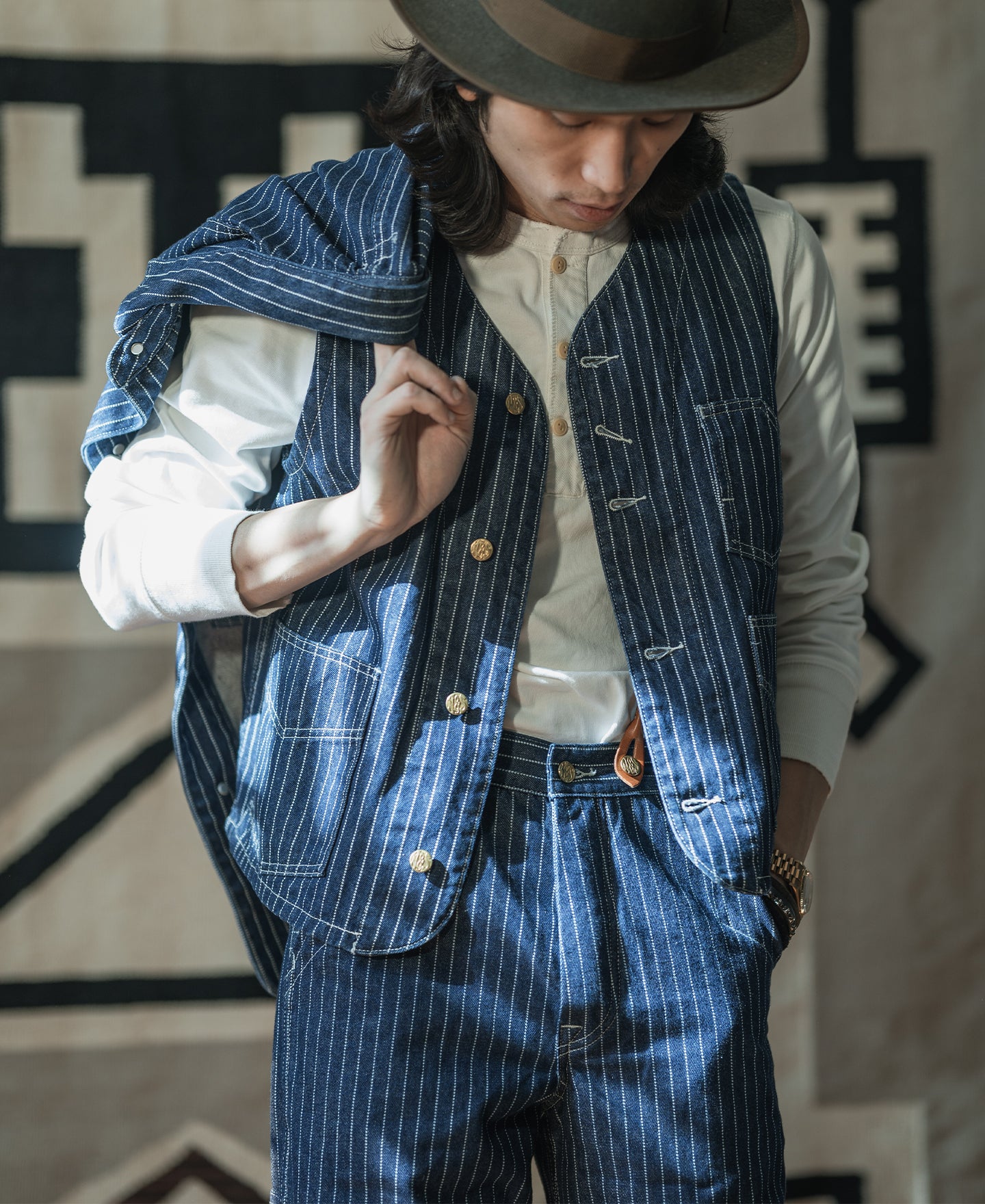 1930s Wabash Railway Work Vest | 12 oz Denim | Bronson - Bronson Mfg. Co.